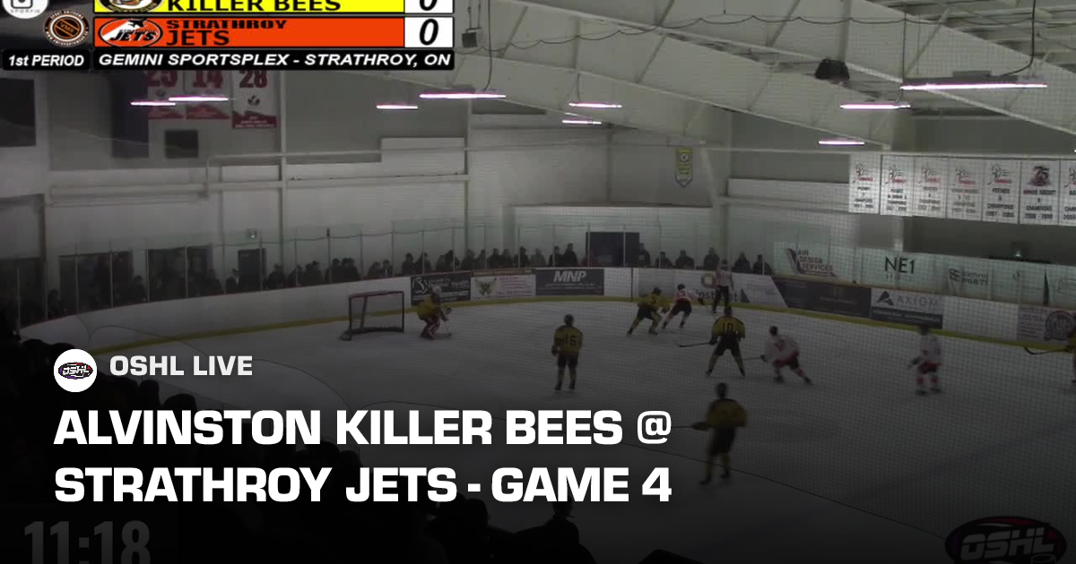 Alvinston Killer Bees @ Strathroy Jets - Game 4 (OSHL Live) | Sporfie